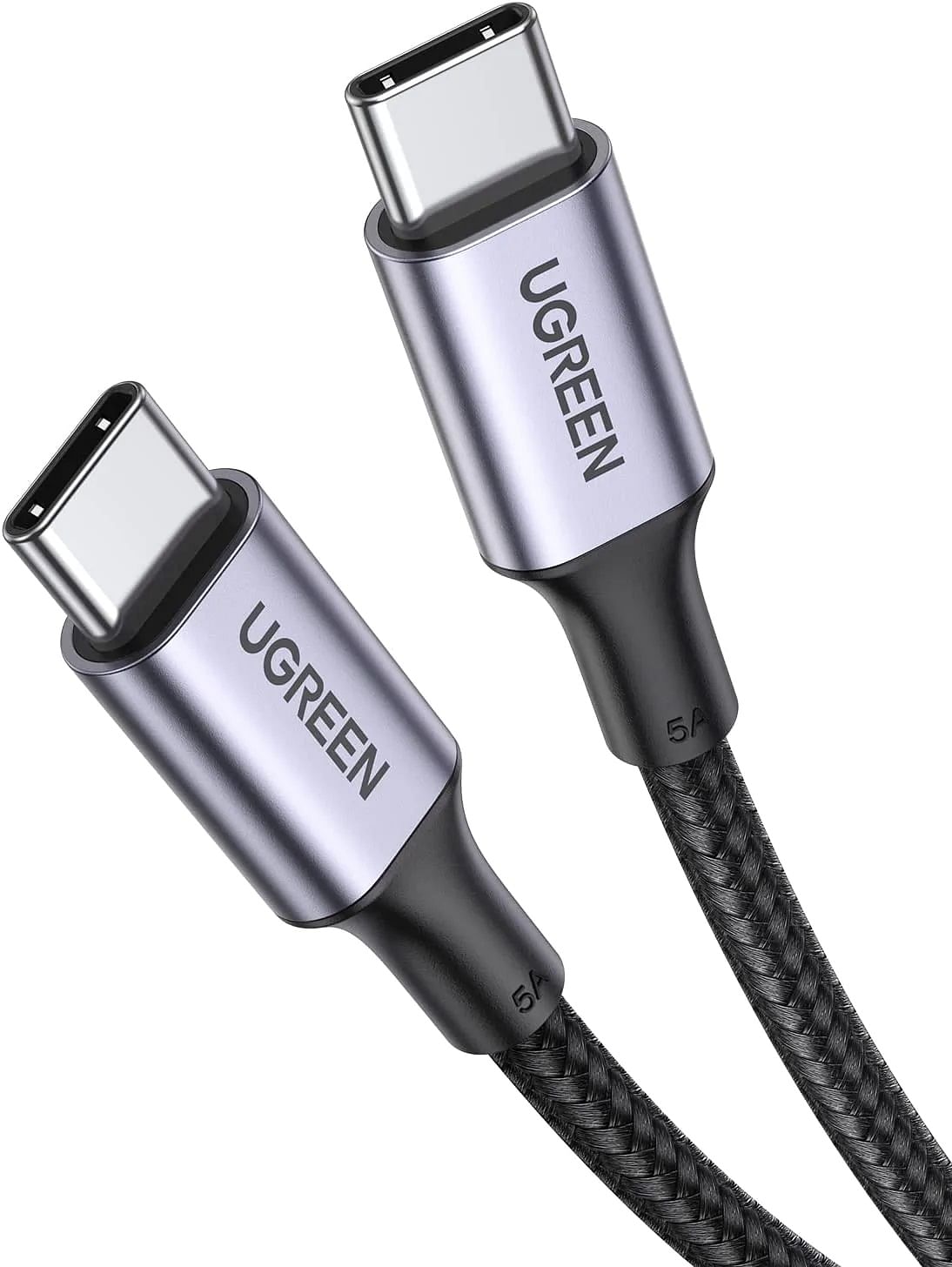 Buy Ugreen 1m USB-C-USB-C 3A Cable Nylon Braid - Gray/Black ...