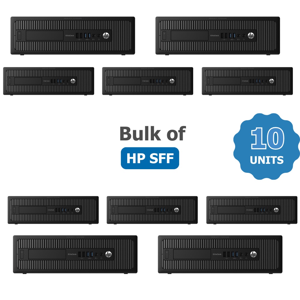 Buy Bulk 10x HP EliteDesk 800 G2 SFF Desktop PC i5-6500 8GB RAM 128GB ...
