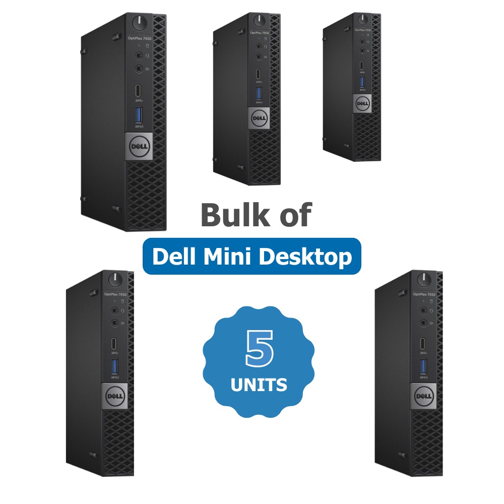 Buy Bulk of 5x Dell 7050 Micro Desktop PC i7-7700T 3.8GHz 256GB 16GB ...