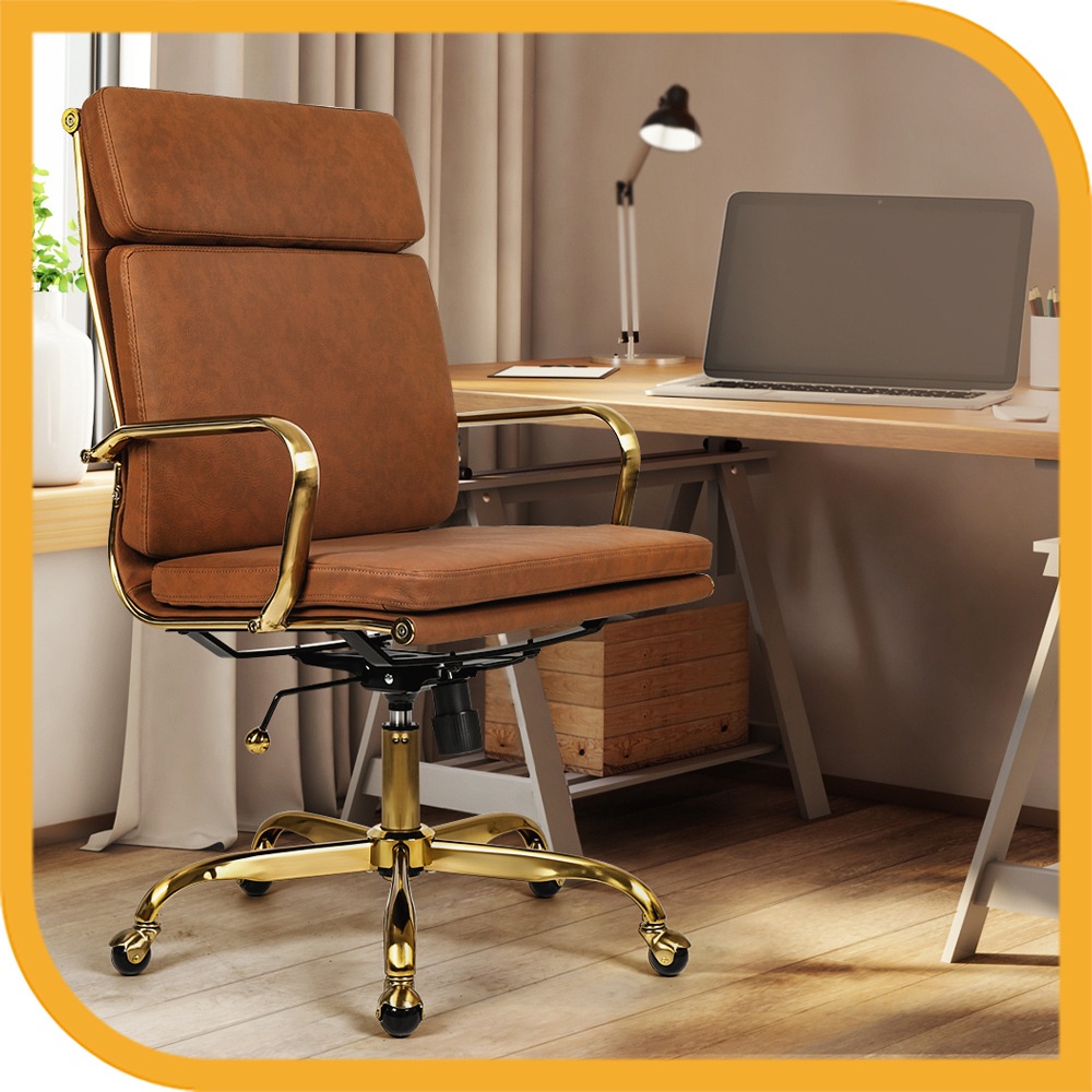 Buy Furb Executive Office Chair Extra Wide Seat Ergonomic High-Back PU ...