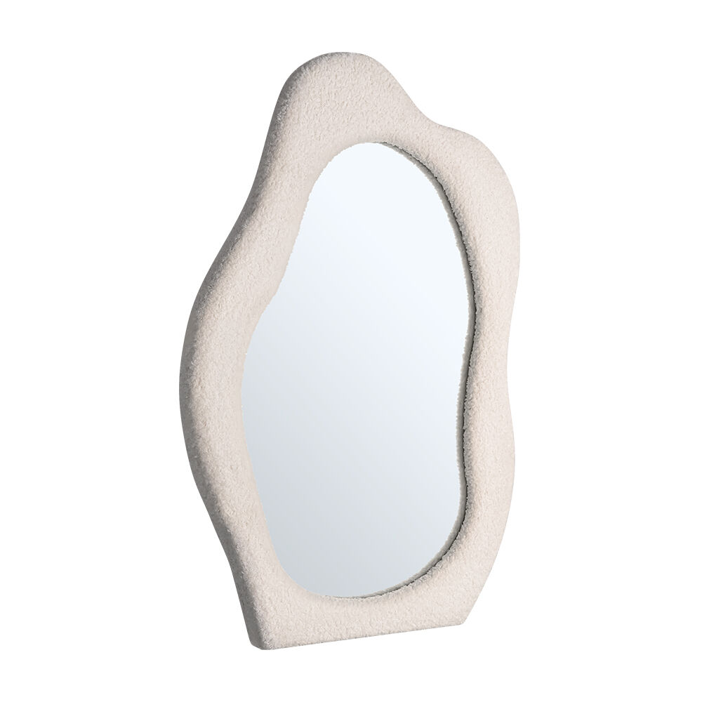 Buy Furb Wall Mirror Irregular Makeup Vanity Mirror Fabric Frame Home ...