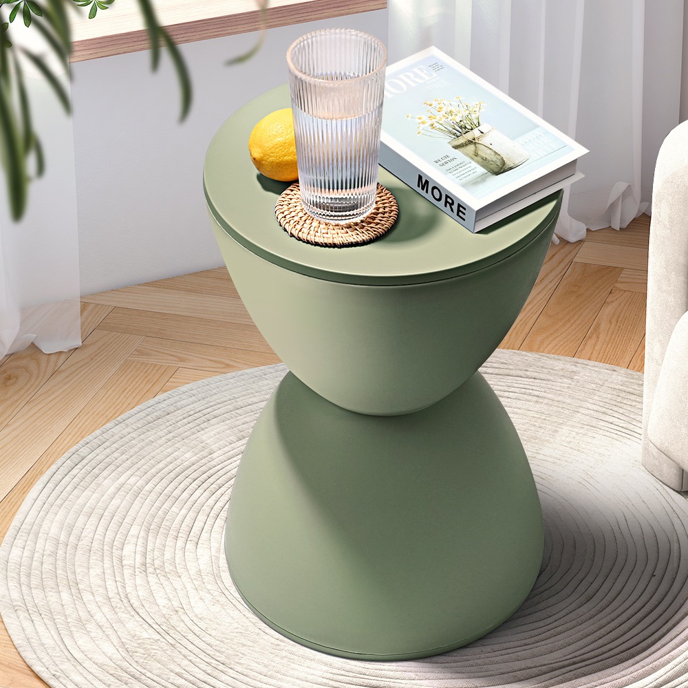 Buy Furb Round Coffee Table Side Table Modern Hourglass Stool Nordic ...