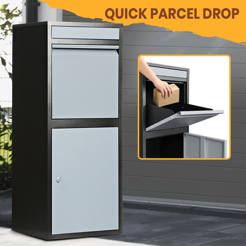 Groverdi Parcel Box Letter Box Package Drop Slot MailBox Security Lock ...