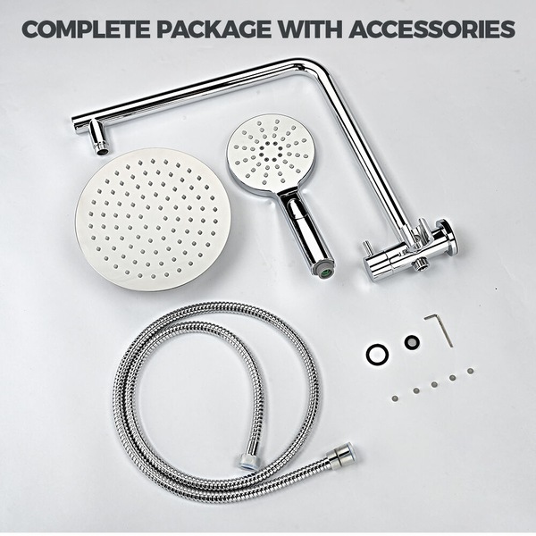 Buy Simplus 8" Rain Shower Head Set 2 in 1 Handheld Shower Wall Mounted ...