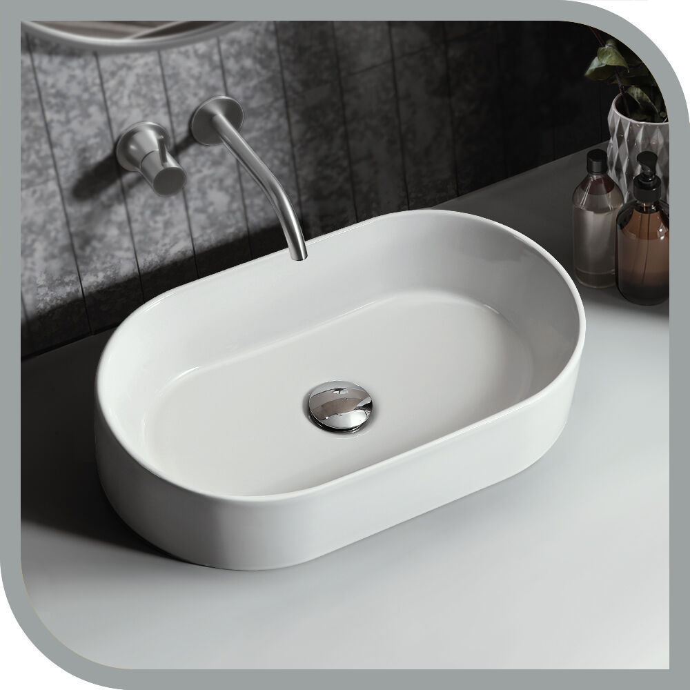 Buy Simplus Bathroom Basin Ceramic Sink Vanity Basins Bowl Above ...