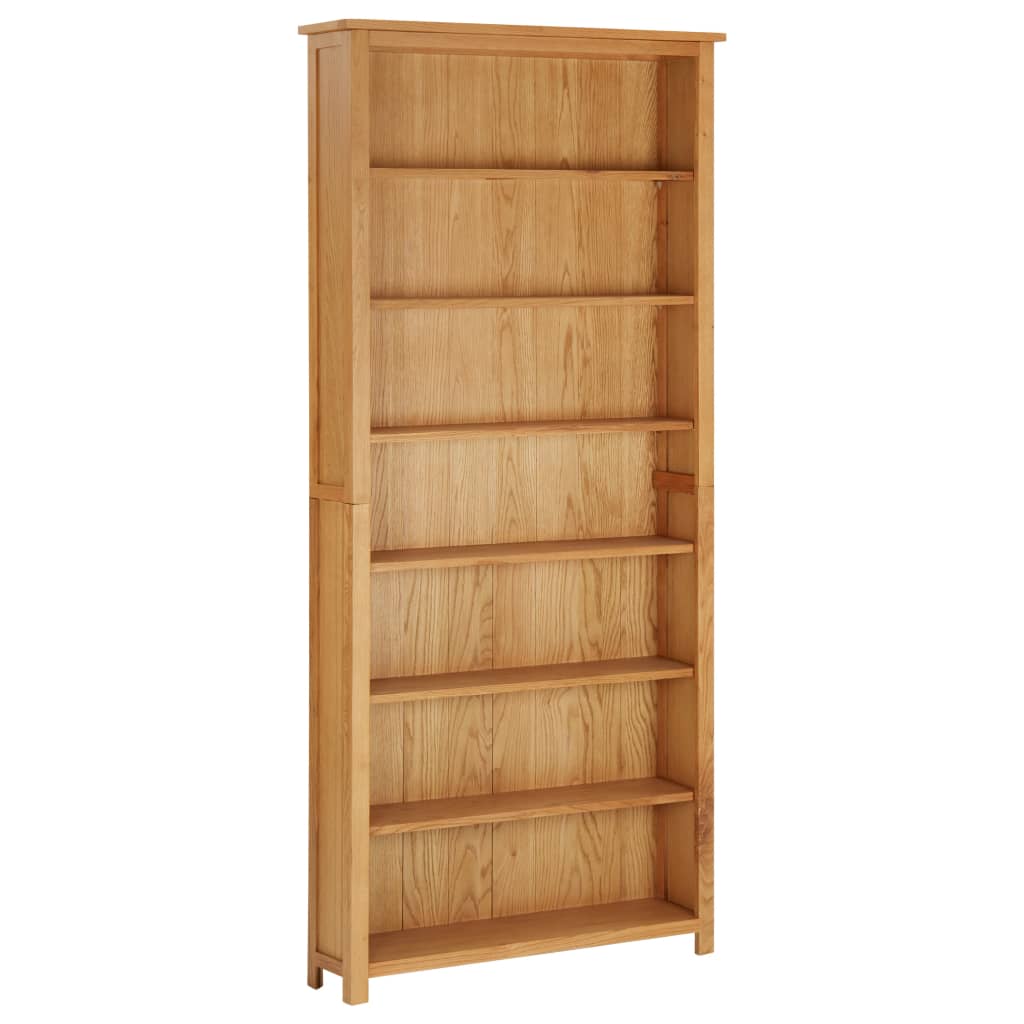 Buy 7-Tier Bookcase 90x22.5x200 cm Solid Oak Wood - MyDeal Australia