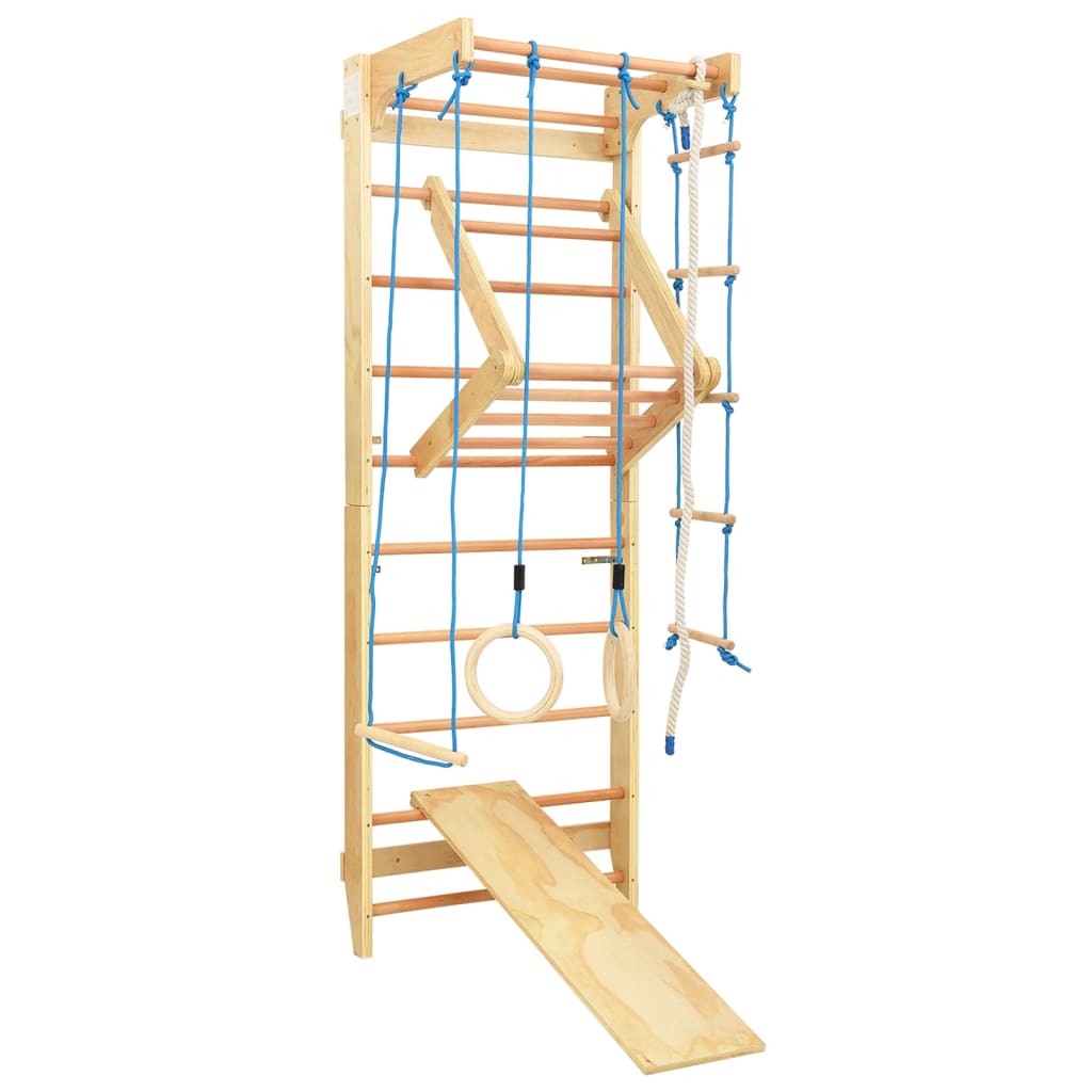 Buy Indoor Climbing Playset with Ladders Rings Slide Wood - MyDeal ...