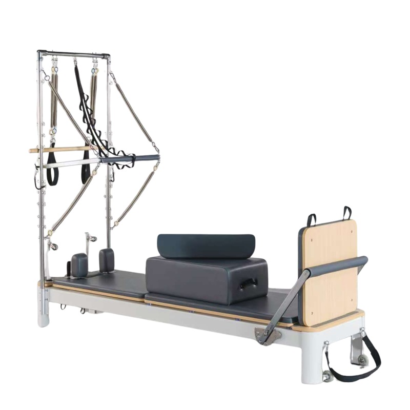 Buy Pilates Reformer with Half Trapeze Aluminium Alloy Frame - MyDeal