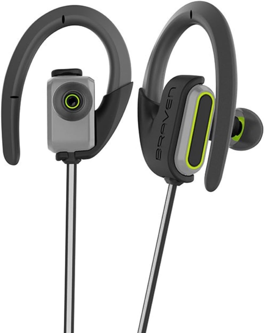 Buy Braven Flye Sport Reflect Earbuds - Silver/Green - MyDeal Australia