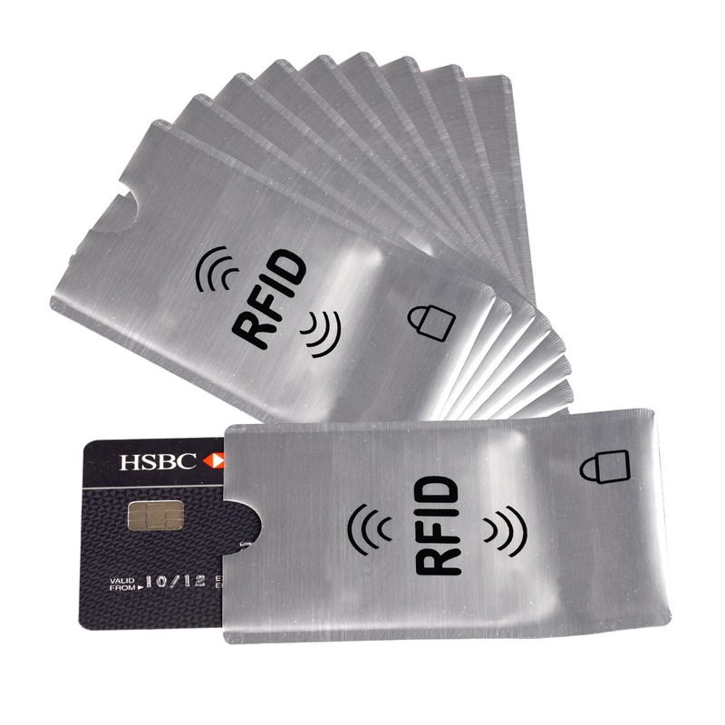 Buy 10X RFID Blocking Sleeves Secure Credit Debit Card ID Protector ...