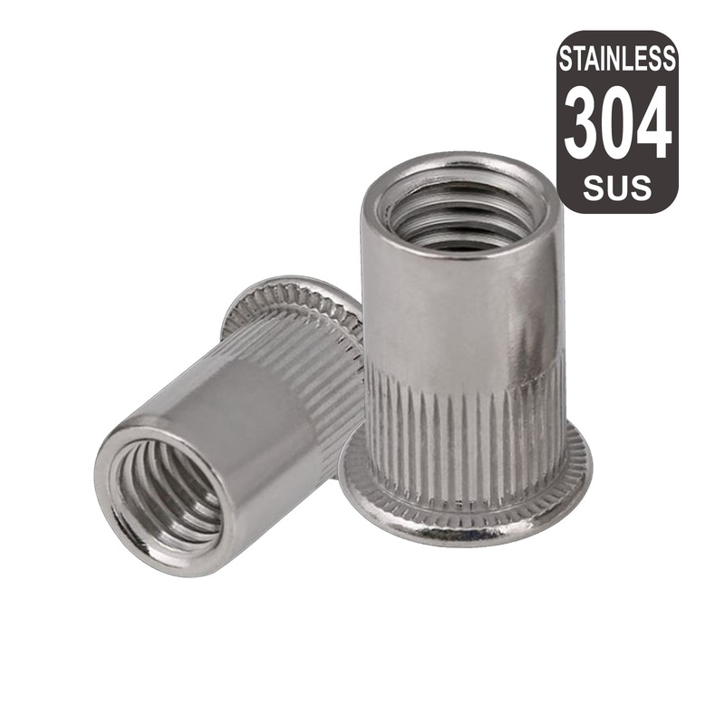 Buy M3 Rivet Nuts Metric Nutserts, 304 Stainless Steel 180pcs, Nut Bolt Flange Blind Head ...