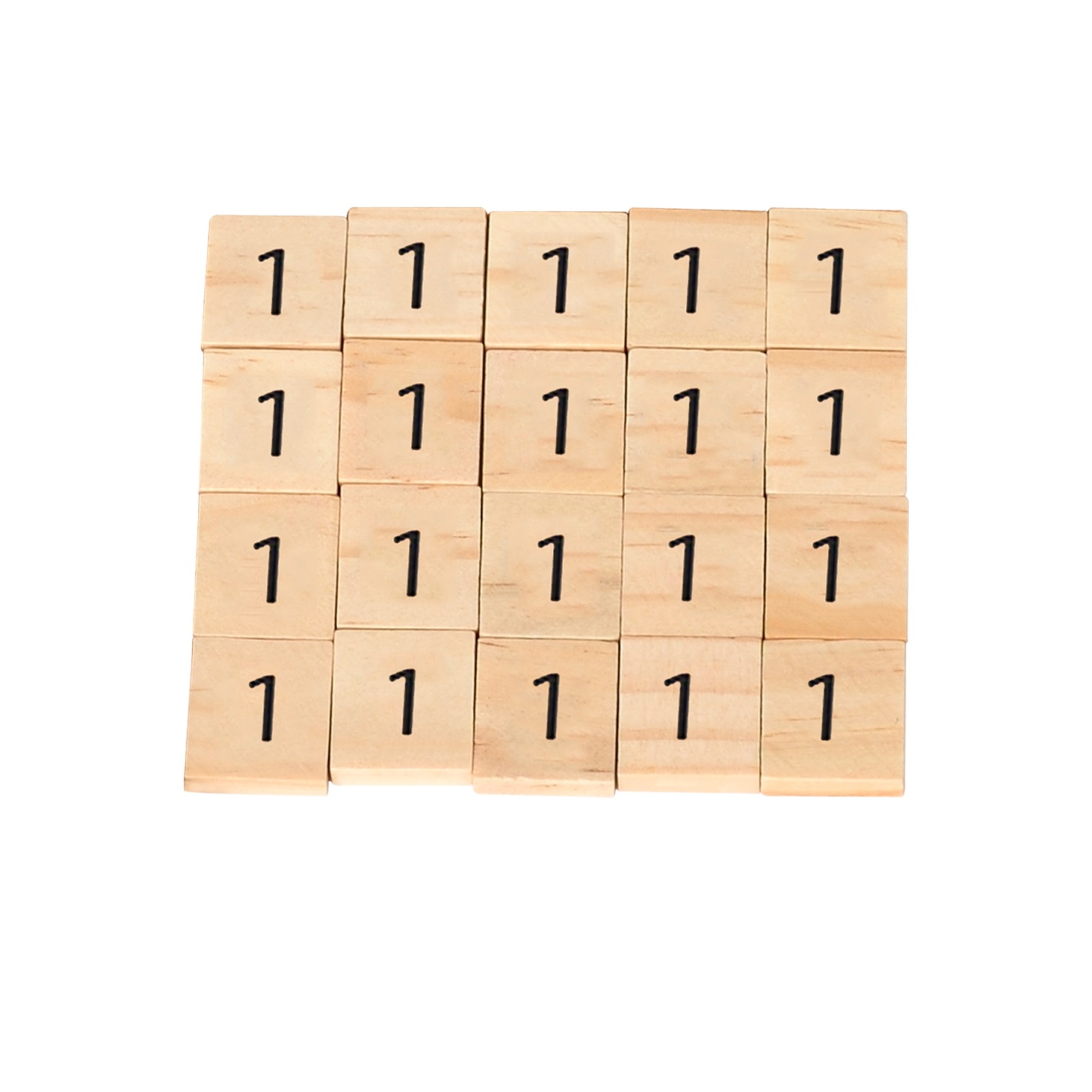 Buy 20X Wooden Alphabet Scrabble Tiles Number 1 Crafts Wood ...