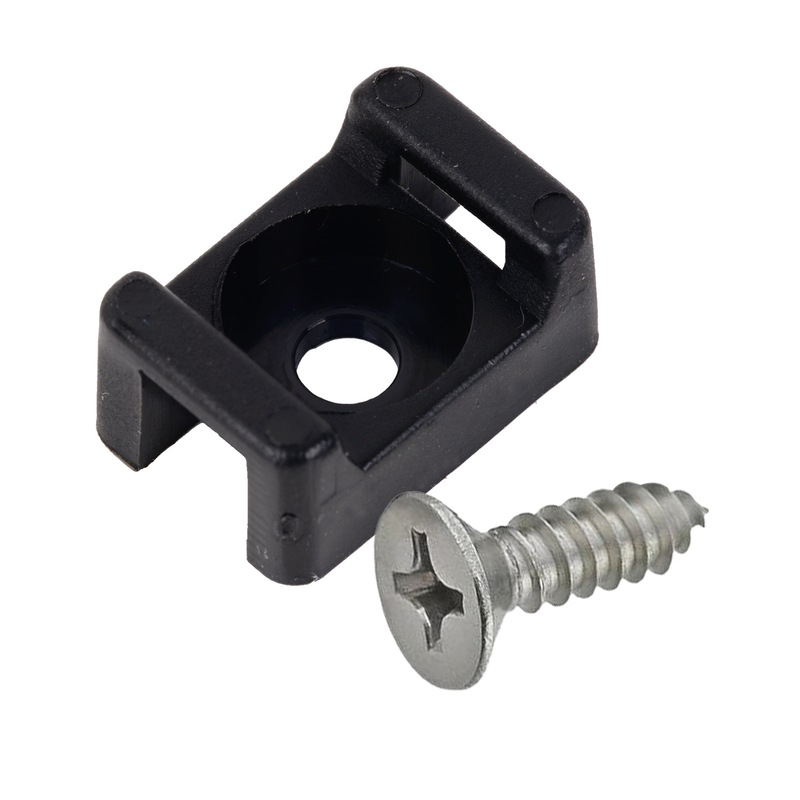 Buy Cable Ties Mount, Zip Tie Cable Mounts, 100 sets,Black Medium with ...