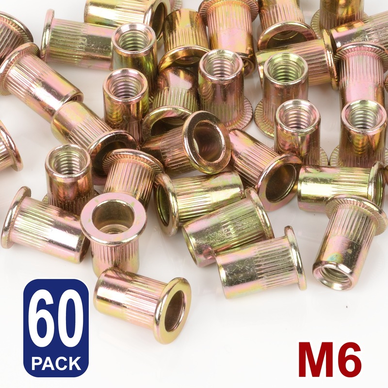 Buy M6 Rivet Nuts Metric Nutserts, Zinc Plated,Nut Bolt Flange Blind ...
