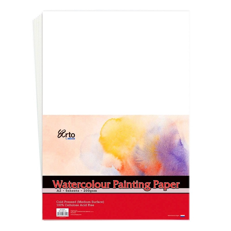 Buy Arto Cellulose Watercolour Paper - A2 Cold Pressed 200gsm - MyDeal