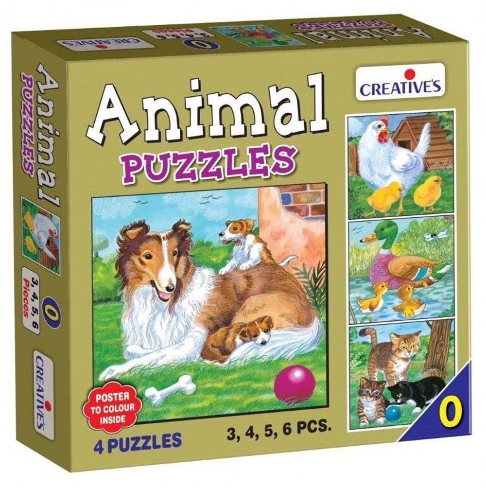 Buy Creative Animal Puzzles Set Part 0 Kids Educational Aid - MyDeal ...