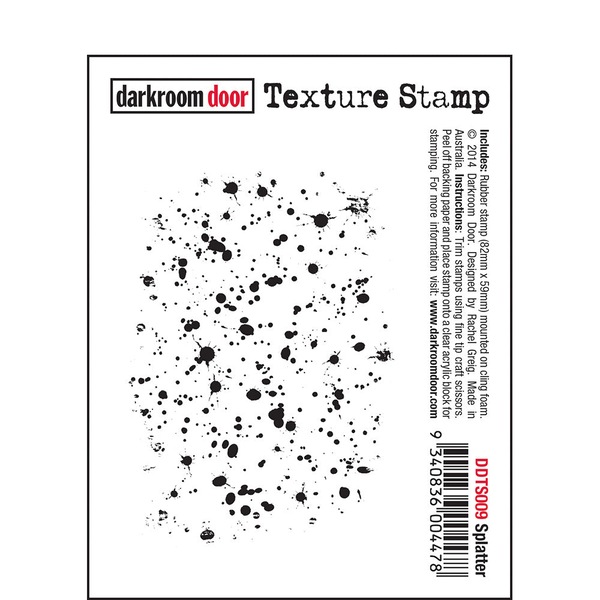 Buy Darkroom Door Rubber Texture Stamp: Splatter - MyDeal Australia