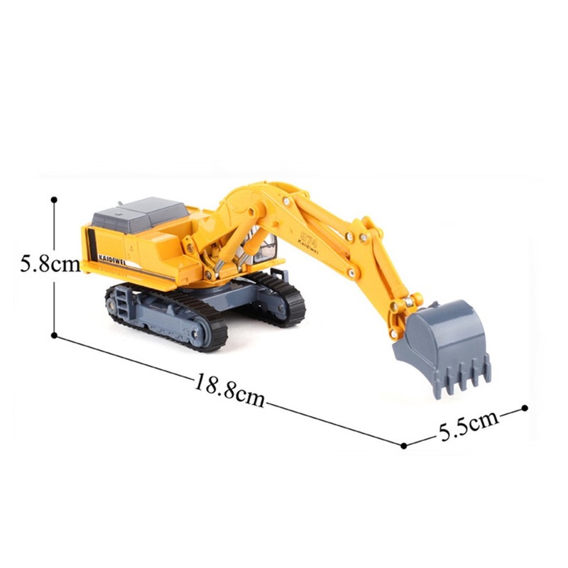 Buy Die Cast Tracked Excavator 1:87 Scale Heavy Construction Vehicle 3D ...