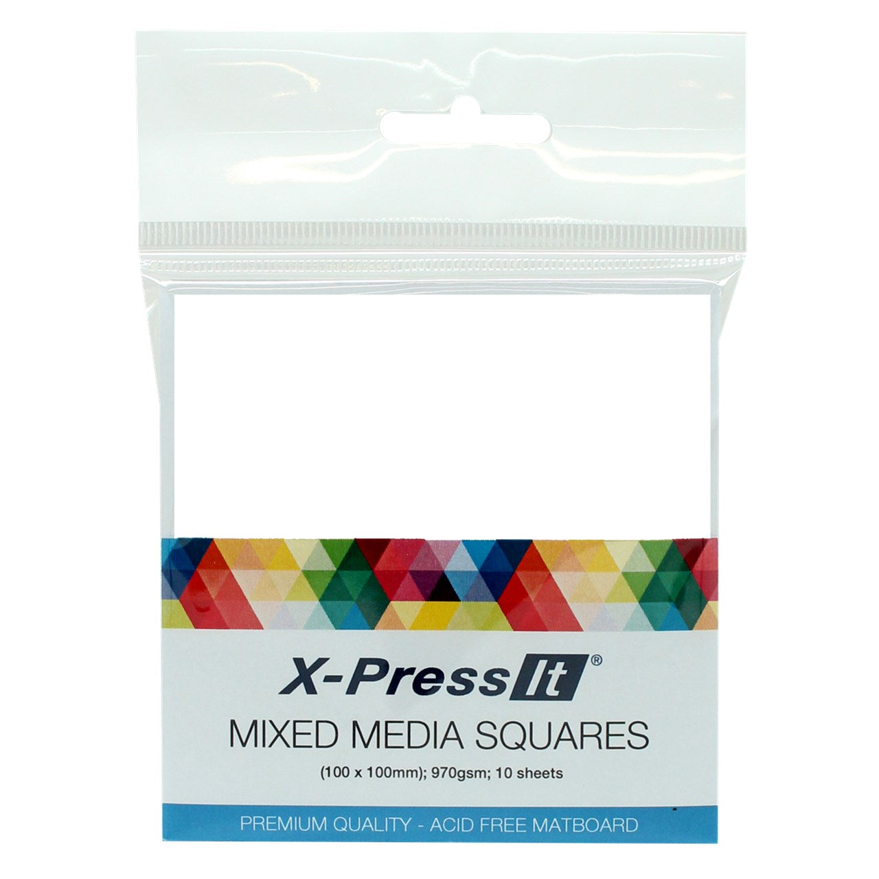Buy X-Press It 10cm Mixed Media Cardstock Squares 970gsm Matboard Cards ...