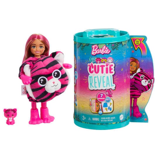 Buy Barbie Chelsea Cutie Reveal Jungle Series - Tiger - MyDeal Australia