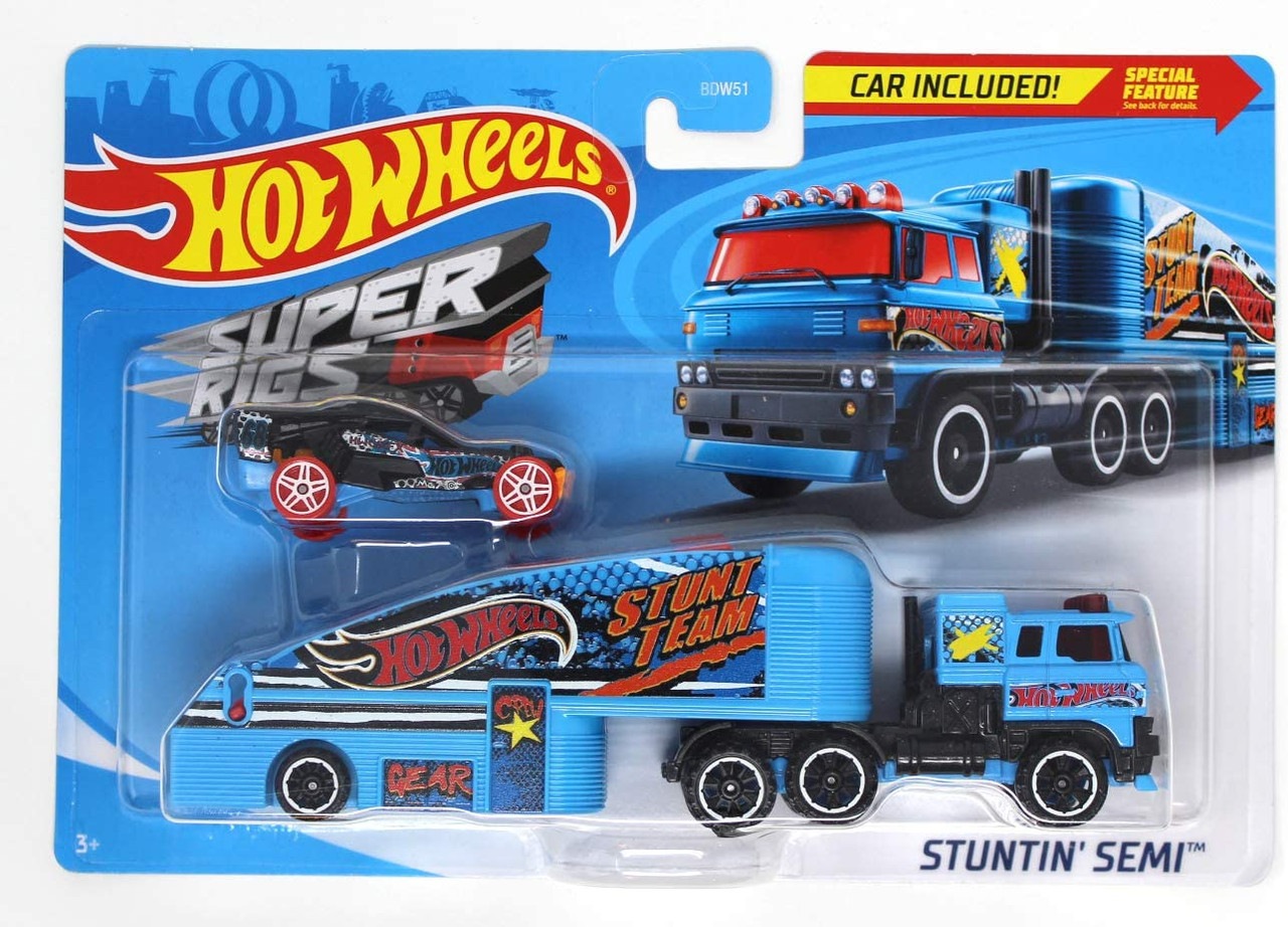 Buy Hot Wheels Super Rigs - Stuntin Semi - MyDeal Australia