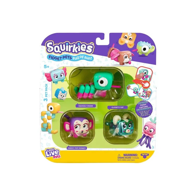 Buy Little Live Pets Squirkies - Squiggly Snake 3 Pack - MyDeal