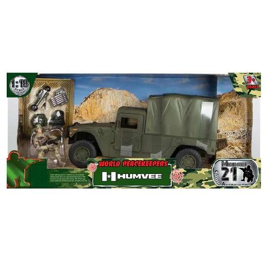 Buy Military Humvee with 1 Action Figure - Soft Top - MyDeal Australia