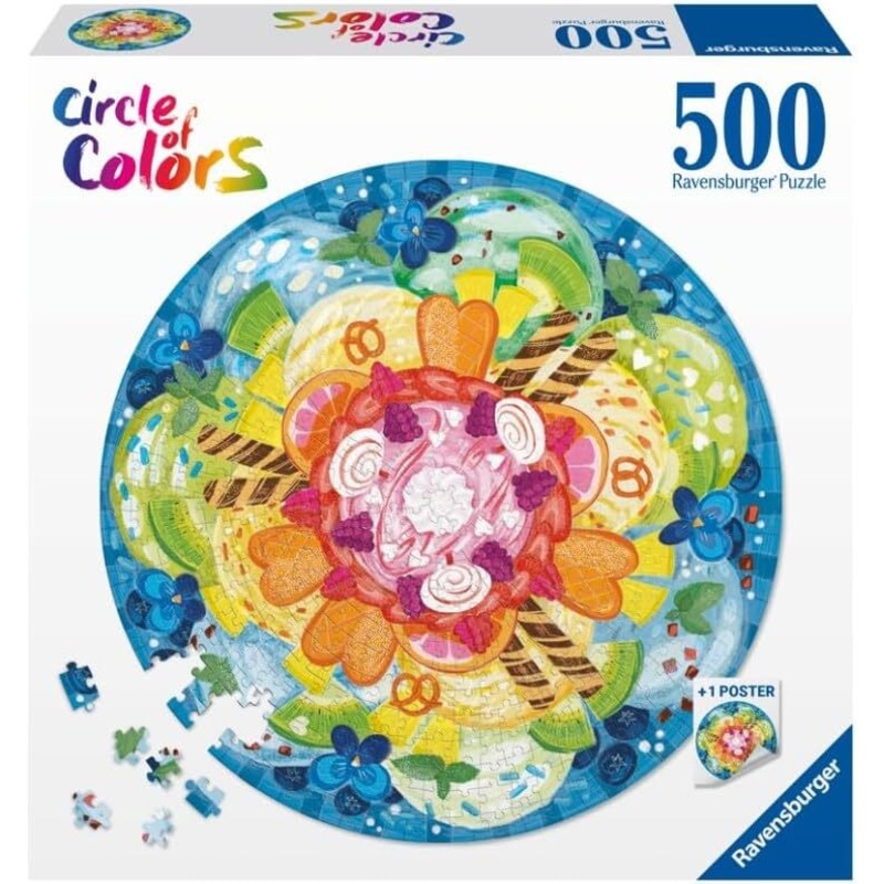 Buy Ravensburger - Circle of Colours Ice Cream 500 Piece Puzzle - MyDeal
