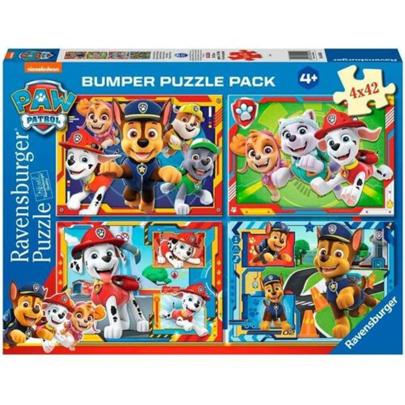Buy Ravensburger - Paw Patrol Bumper 4 Pack 4x42 Puzzle - MyDeal