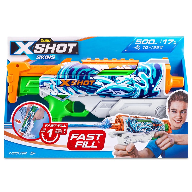 Buy Zuru XSHOT Fast Fill Skins Water Gun Hyperload - Waves - MyDeal