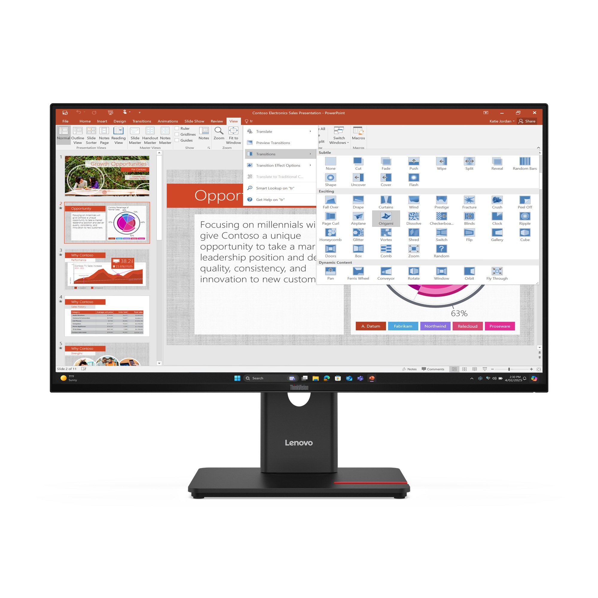 Buy LENOVO ThinkVision T27i-40 27' FHD Monitor 120Hz 1920x1080 16:9 ...