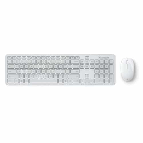 Buy Microsoft Bluetooth Desktop keyboard Mouse included English White ...