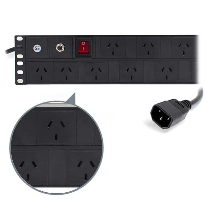 Buy Serveredge 2RU Basic 12 Port PDU (12) 3 Pin AUS GPO Output (1) IEC ...