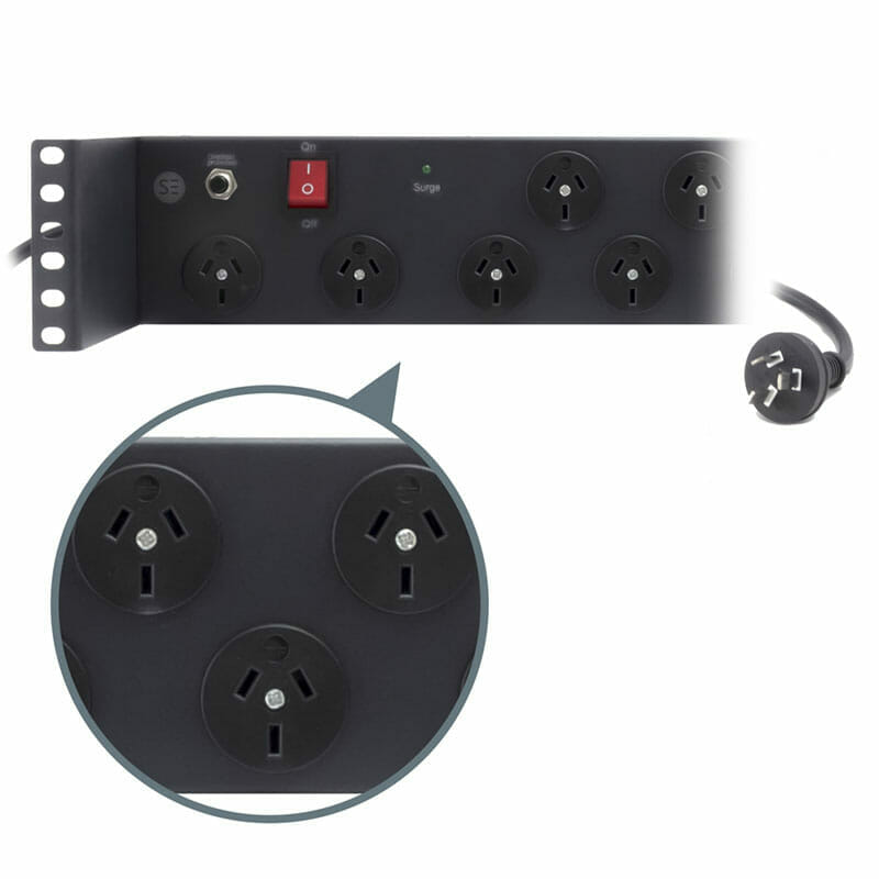 Buy Serveredge 2RU Basic 3m 10 Port PDU (10) 3 Pin AUS GPO Output (1) 3 Pin Aus Plug Input 10A ...