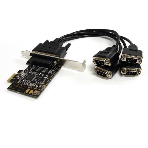 Buy StarTech 4 Port RS232 PCI Express Serial Card w/ Breakout Cable ...