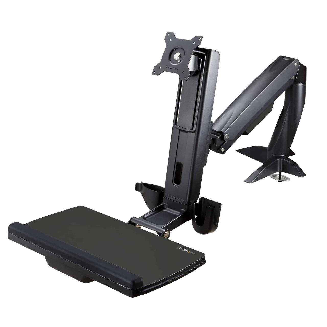Buy StarTech ARMSTSCP1 Sit Stand Monitor Arm - Desk Mount Adjustable ...