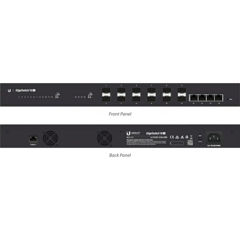 Buy Ubiquiti Managed Fiber Aggregation Switch,12x SFP 10Gbps Ports, 4x ...