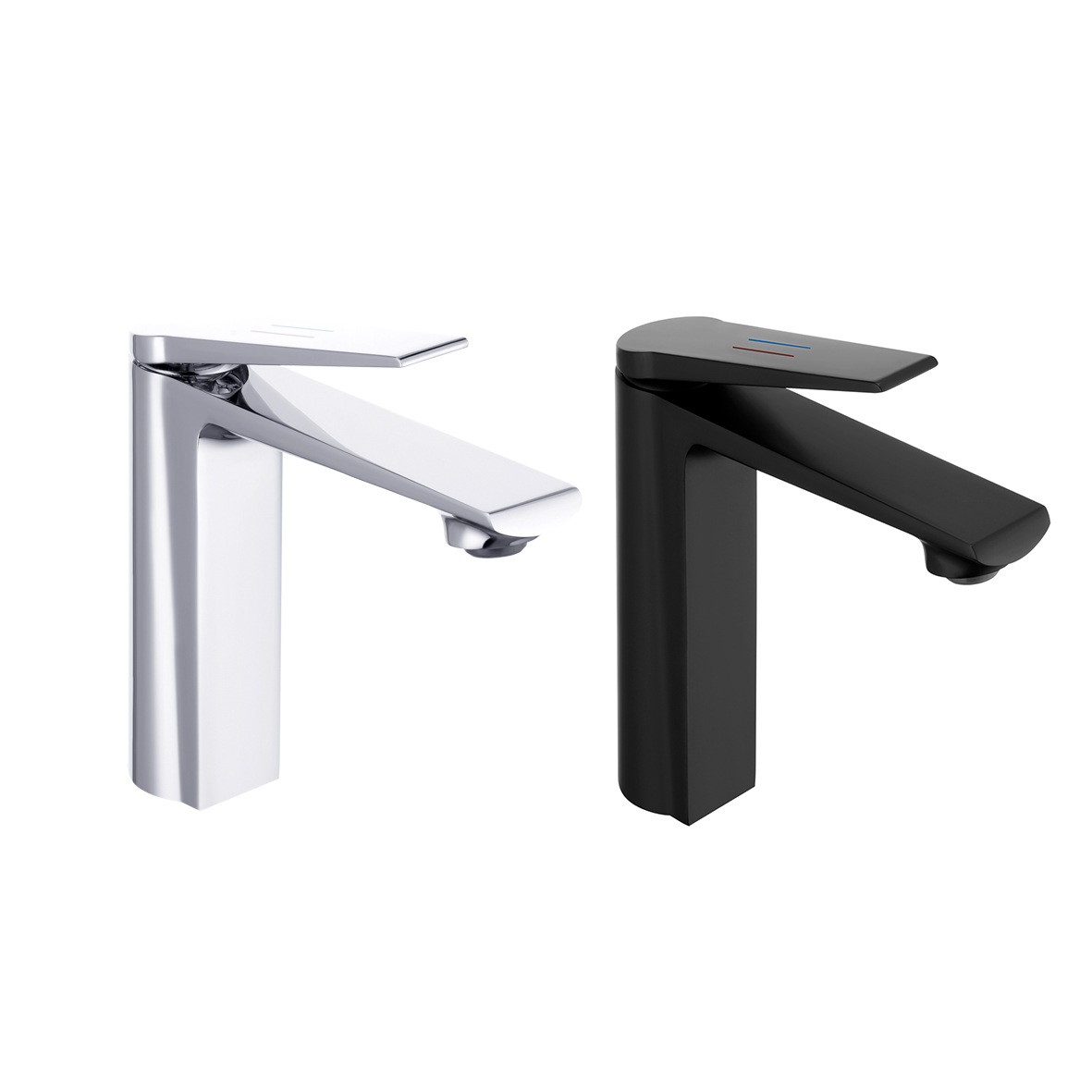 Buy Bathroom Taps Oval Mixer Tapware WELS Black/Silver - MyDeal Australia