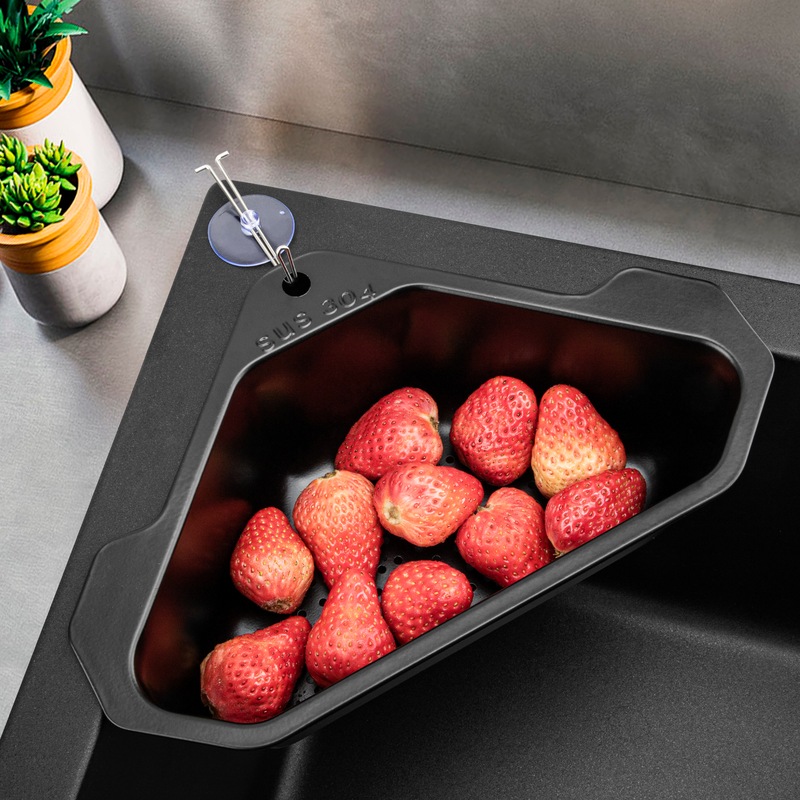 Buy Triangle Sink Kitchen Storage Drain Basket Rack Shelf Holder ...