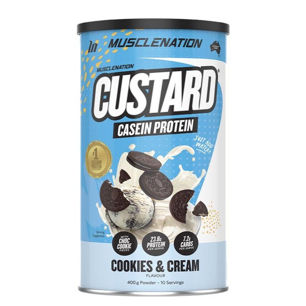 Buy Muscle Nation Custard Casein Protein Powder - MyDeal Australia