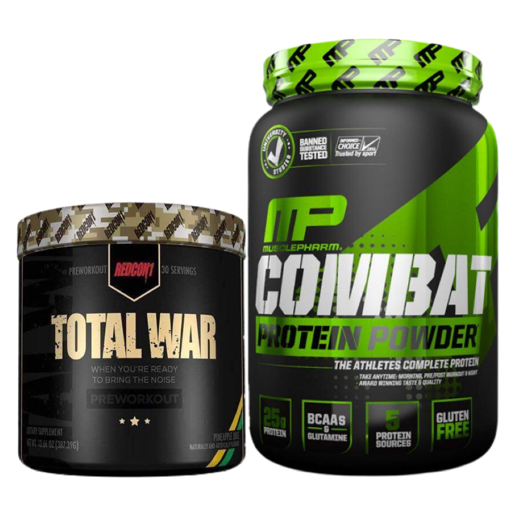 Buy Redcon1 Muscle Pharm Combat Whey Protein + REDCON1 Total War Pre ...