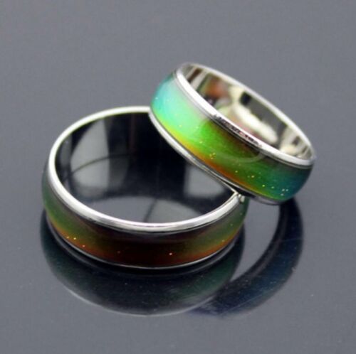 Buy 9 Mood Ring Temperature Emotion Feeling Colour Changing Band Rings ...