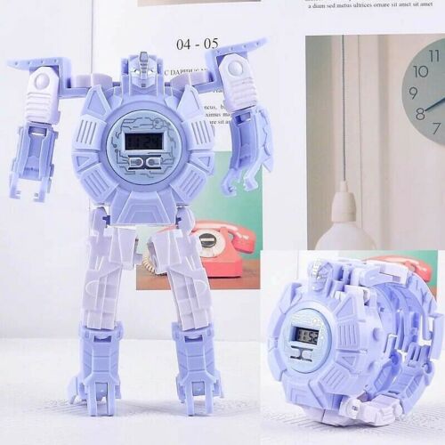 Buy Blue Kids Digital Robot Transform Activity Wrist Watch Bracelet ...