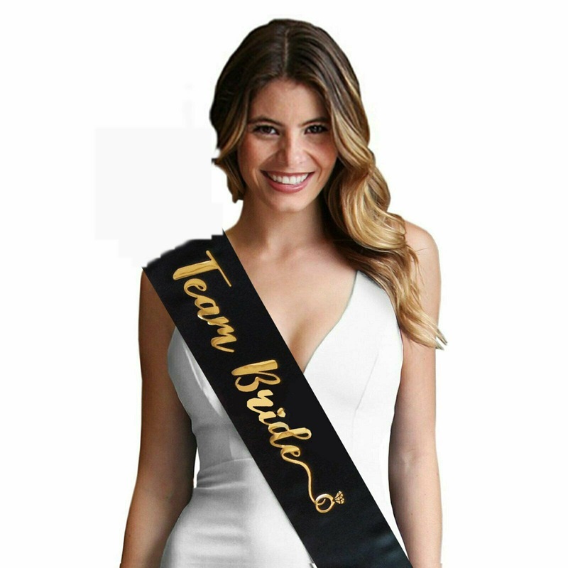 Buy Team Bride Black Team Bride To Be Sash Hens Night Party Bridesmaid ...