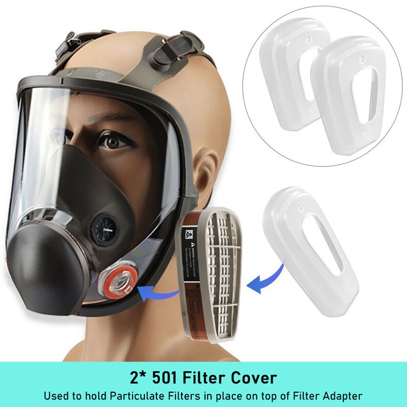 Buy BJWD 7 in 1 Gas Mask Full Face Chemical Spray Painting Respirator ...