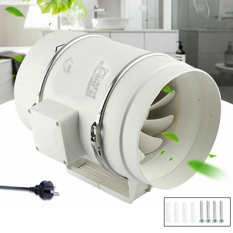 Buy BJWD 8" Inch Silent Extractor Fan Duct Hydroponic Inline Exhaust ...