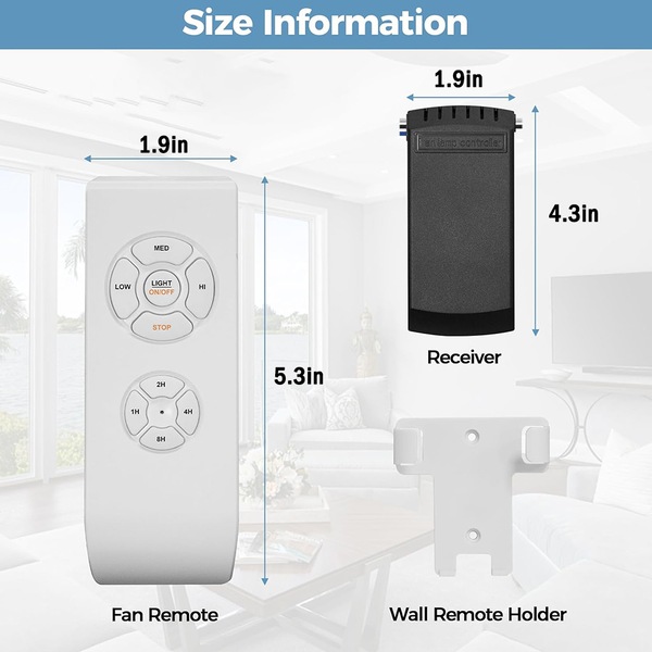Buy Universal Wireless Ceiling Fan Remote Lamp Light Timer Receiver ...