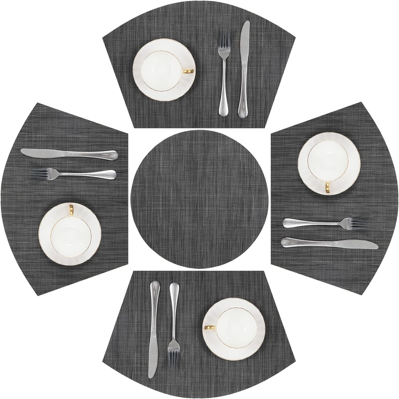 Buy Round Table Placemats Set Wedge Shaped Place Mat with Centerpiece ...