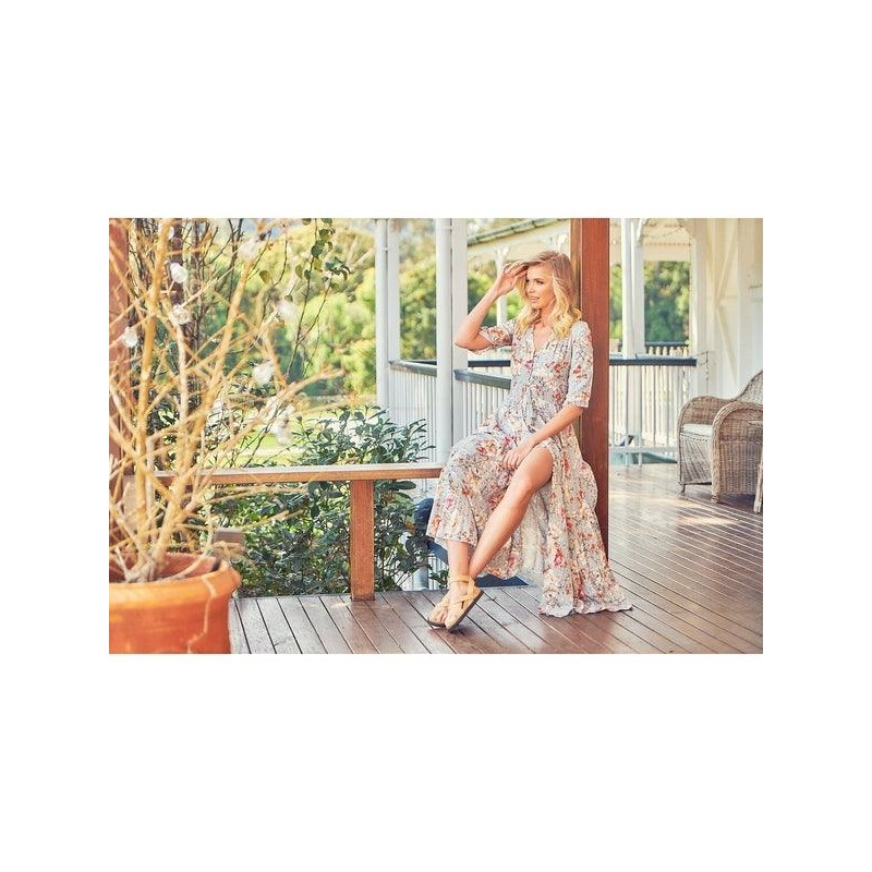 Buy JAASE Orange Blossom Print Indiana Maxi Dress - MyDeal