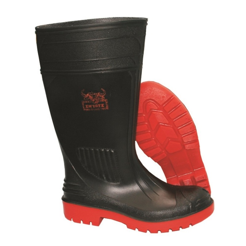 Buy Inyati Pvc Nitrile Sole Gumboots Black And Red Mydeal